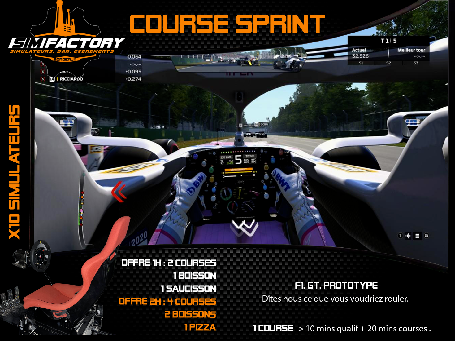 Réservation Course Sprint Simfactory - SIMFACTORY