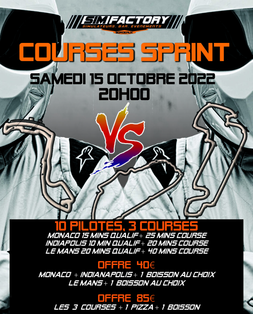 Courses Sprint SIMFACTORY - SIMFACTORY