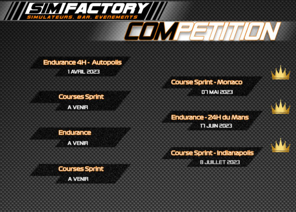 Calendrier Simfactory - SIMFACTORY