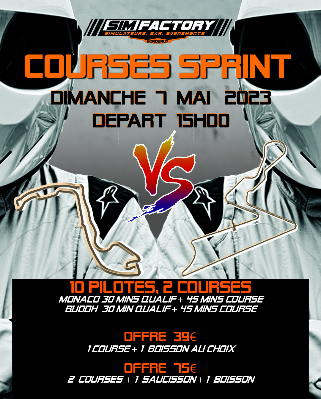 Réservation Course Sprint Simfactory 1 course - SIMFACTORY